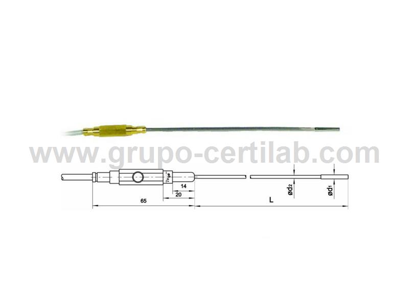AHLBORN - SENSOR DE TEMPERATURA PT100 -40 a 500ºC - COMPRIMENTO 100 mm ...